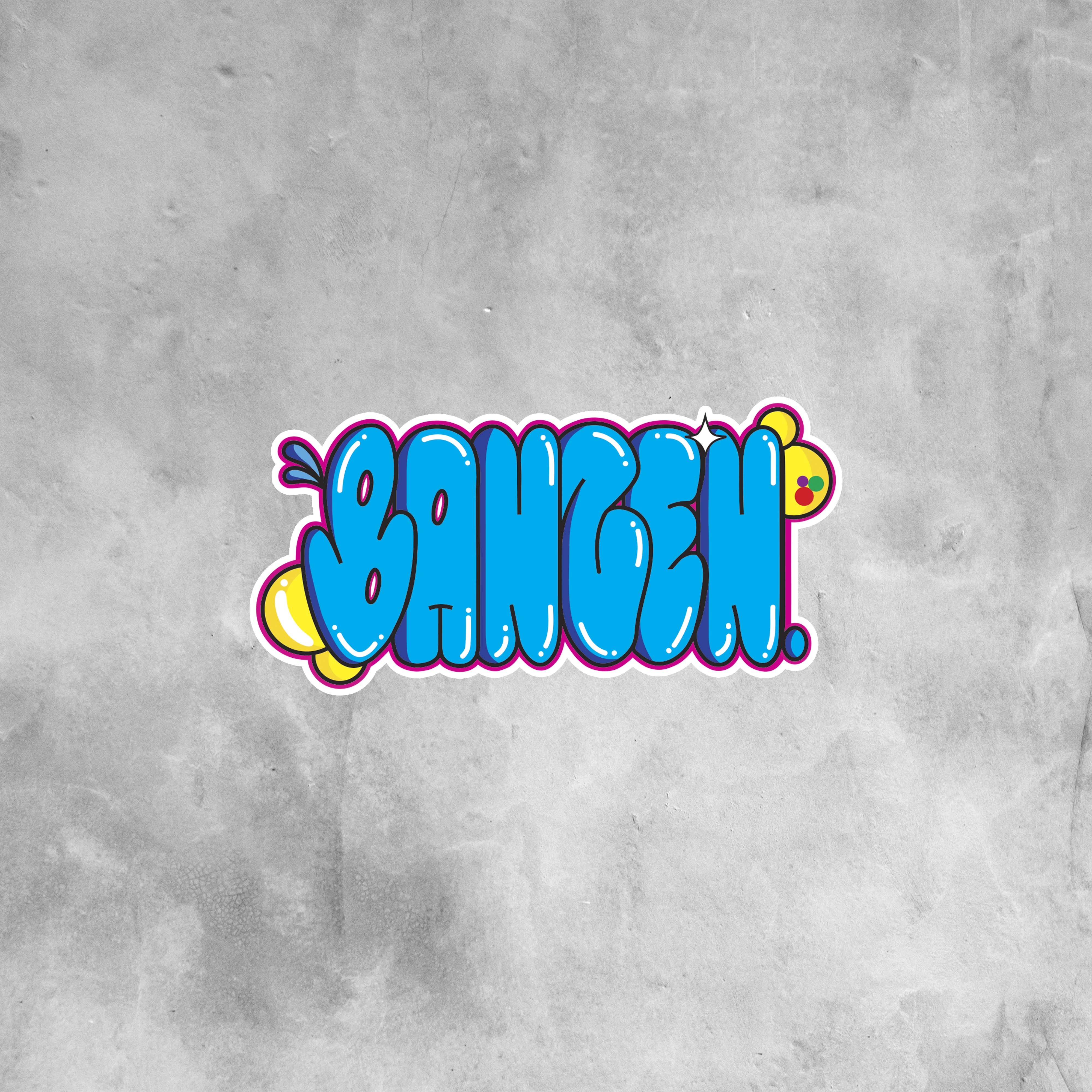 BUBBLE LOGO STICKER – www.banzenbrothersclothing.com